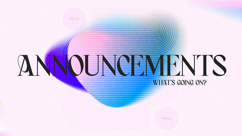 Announcements – Ministry Pass