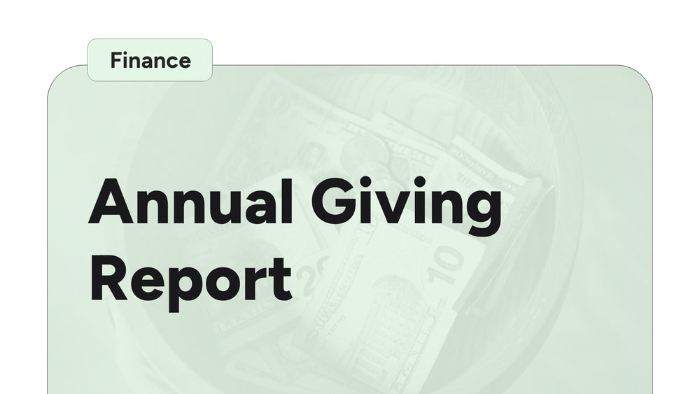 Annual Giving Income Report – Ministry Pass