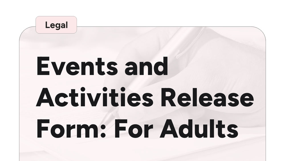 Events and Activities Release Form (For Adults) – Ministry Pass