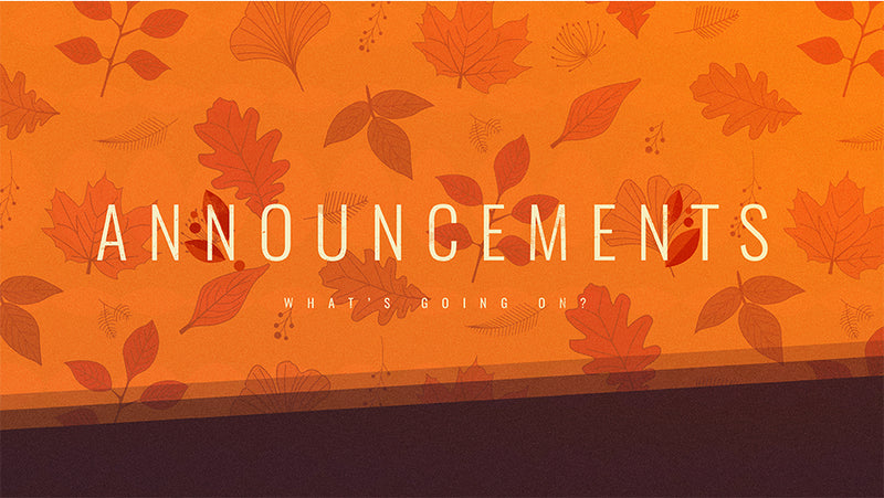 Announcements – Ministry Pass