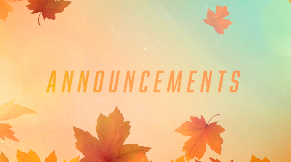 Announcements Motion Graphic – Ministry Pass