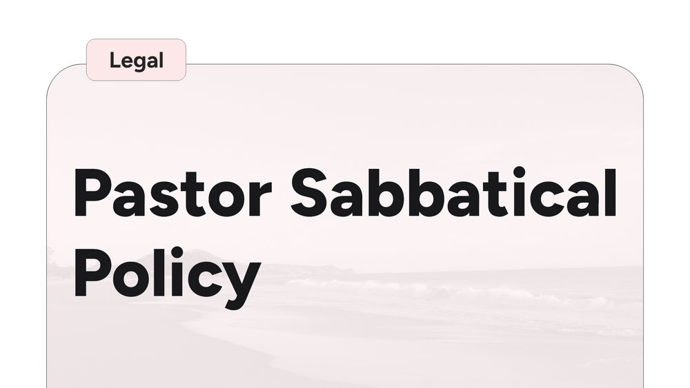 Pastoral Sabbatical Policy – Ministry Pass