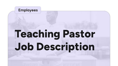 Teaching Pastor Job Description – Ministry Pass