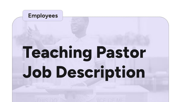 Teaching Pastor Job Description – Ministry Pass